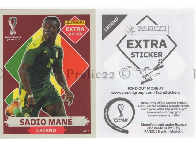 Qatar 2022 - Extra stickers Legend SADIO MANE - BASE