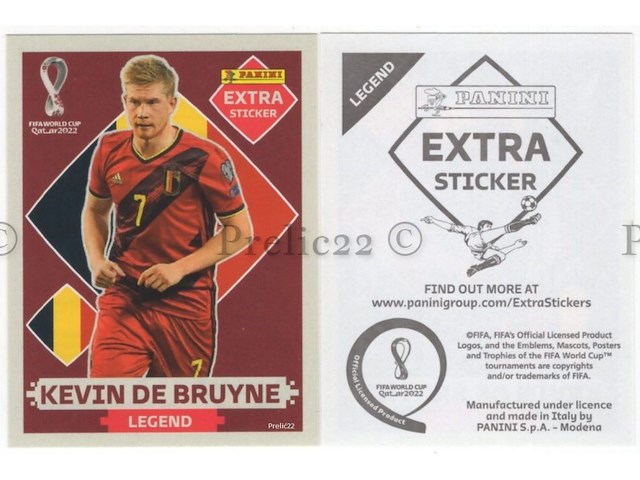 Qatar 2022 - Extra stickers Legend Kevin de Bruyne - BA