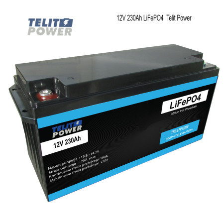 TelitPower 12V 230Ah TPB-LFP12230 LiFePO4 akumulator ( P-1822 )