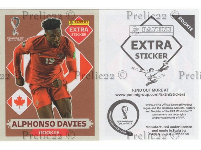 Qatar 2022 - Extra stickers ROOKIE Alphondo Davies - BR