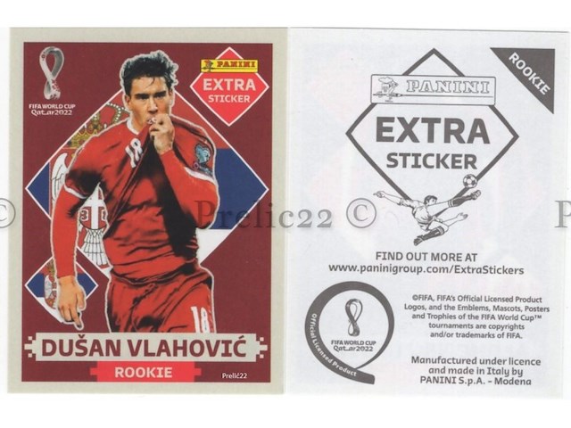 Qatar 2022 - Extra stickers ROOKIE Dušan Vlahović - BAS