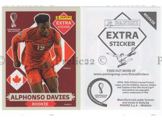 Qatar 2022 - Extra stickers ROOKIE Alphondo Davies - BA