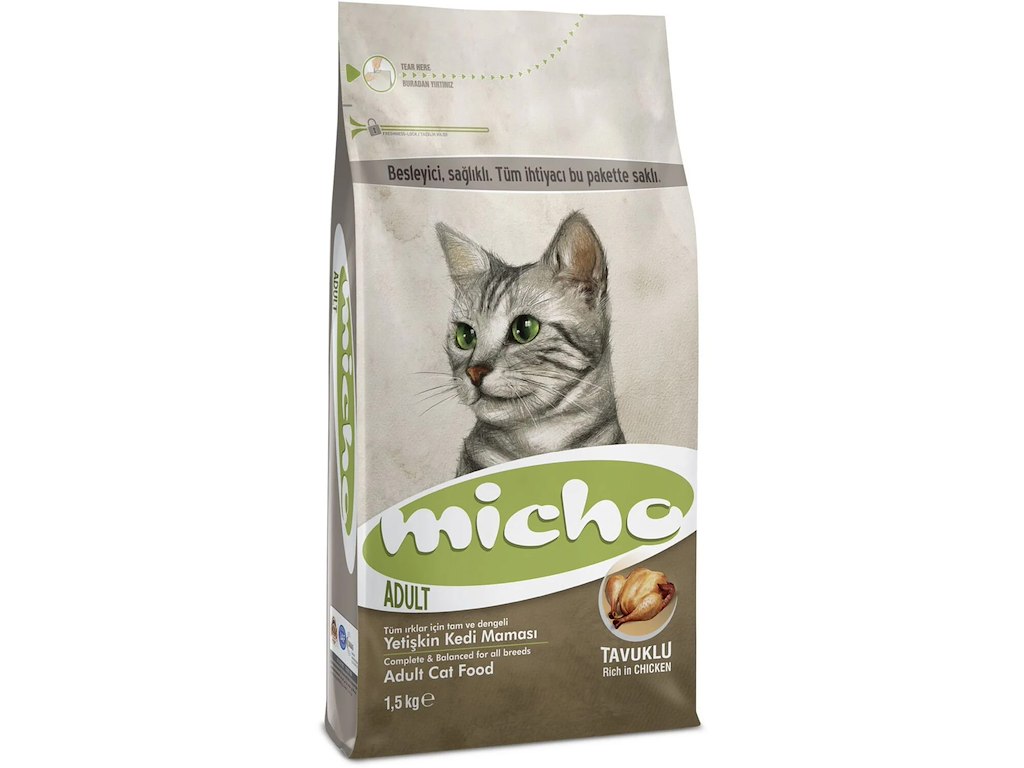 Micho Hrana za odrasle mačke premium piletina 1.5kg
