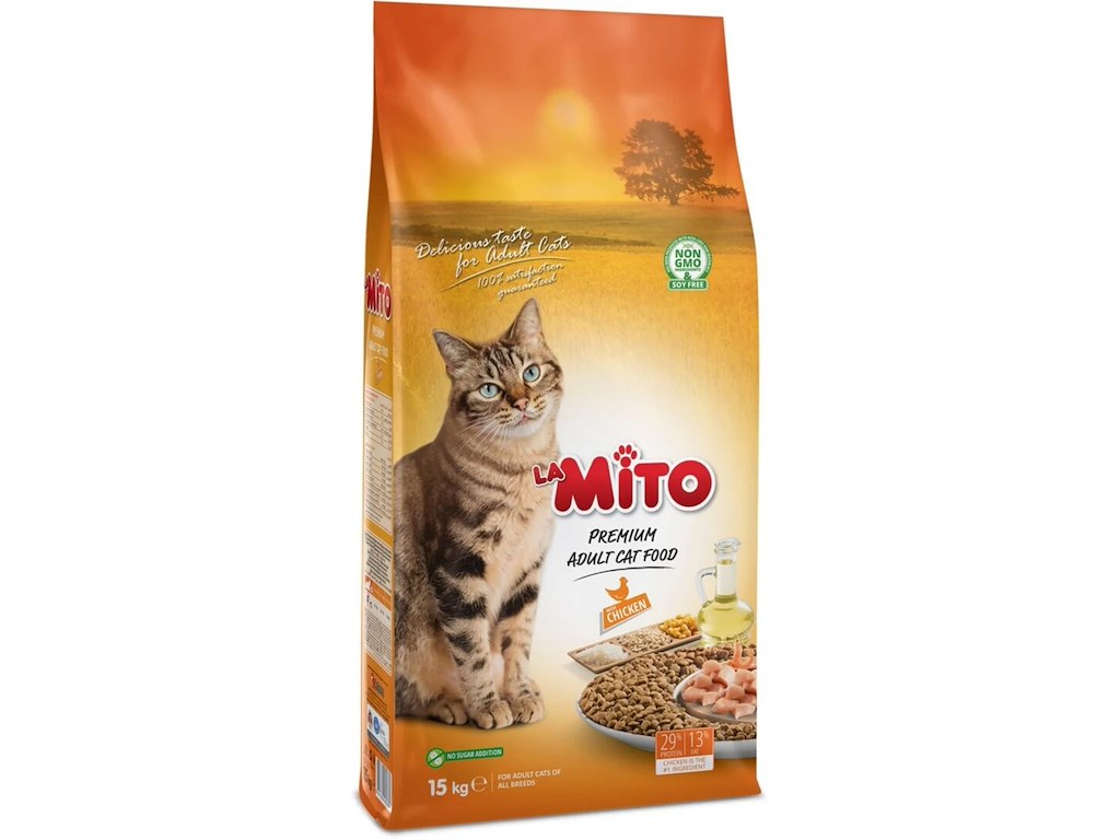 Mito hrana za odrasle mačke mix premium piletina i riba 15kg