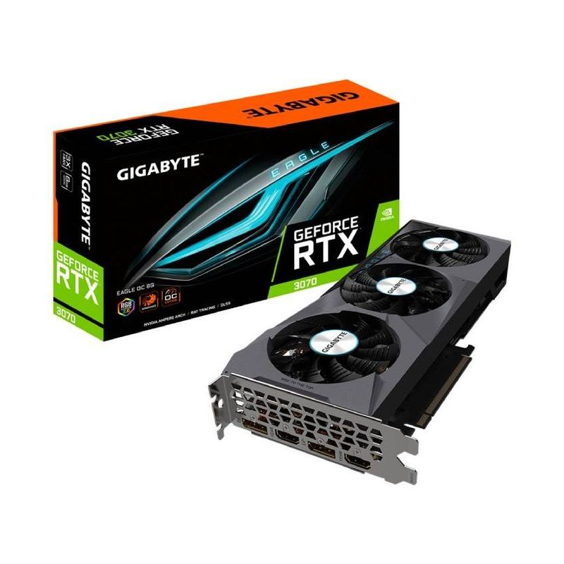Gigabyte nVidia GeForce RTX 3070 EAGLE 8GB 256bit GV-N3070EAGLE OC-8GD rev 2.0 LHR