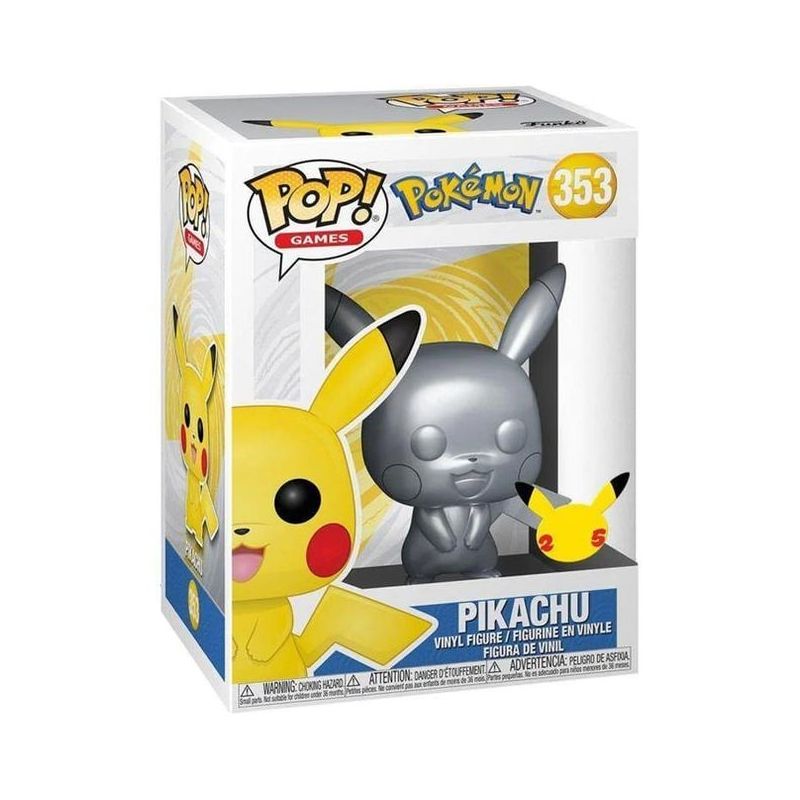 Pokemon POP! Vinyl – Pikachu Silver Metalic 10″