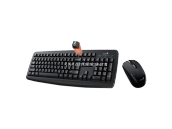 GENIUS Bežična tastatura i miš SMART KM-8100 (Crna) USB nano prijemnik Membranski tasteri SRB (Y...