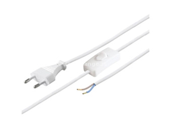 PLUGIT kabl napojni CEE7/16 - 2x0.75 1.5m beli sa prekidačem