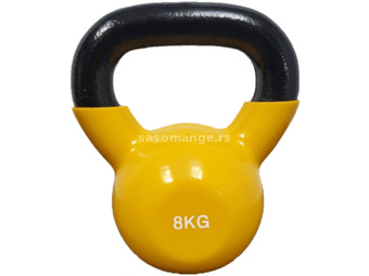 RING kettlebell teg sa ručkom 8kg Kettlebell teg Žuta