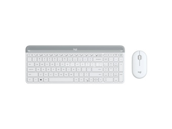 LOGITECH Bežična tastatura i miš MK470 SLIM WIRELESS COMBO (Bela) 920-009203 USB nano prijemnik ...