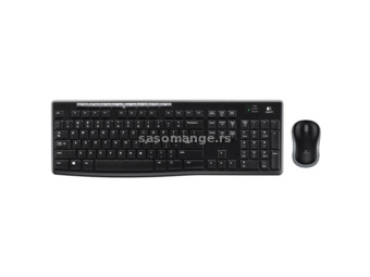 LOGITECH Bežična tastatura i miš MK270 (Crna) 920-004508 USB nano prijemnik Membranski tasteri E...