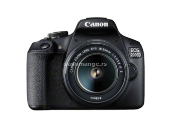 Fotoaparat CANON EOS 2000D (Crna) + 18-55mm IS II DSLR 24.1 Mpix 3" CMOS