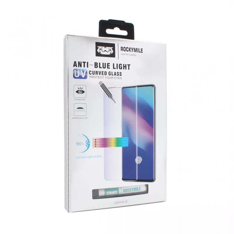 Zaštita za ekran Rockymile UV Anti Blue Full Glue + Lampa za Samsung N970F Galaxy Note 10