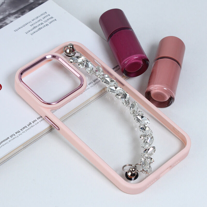 Maskica Chain za iPhone 14 Pro 6.1 roze