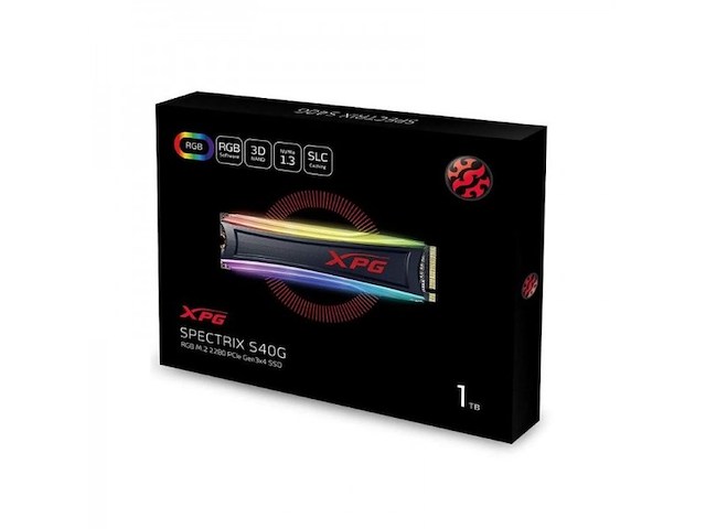 A-data 1TB M.2 PCIe Gen3 x4  XPG SPECTRIX S40G RGB AS40G-1TT-C SSD