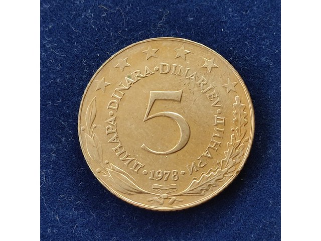 5 DINARA 1978 UNC
