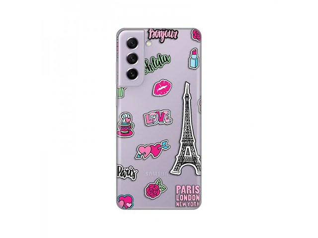 Maskica Silikonska Print Skin za Samsung G990 Galaxy S21 FE Love Paris