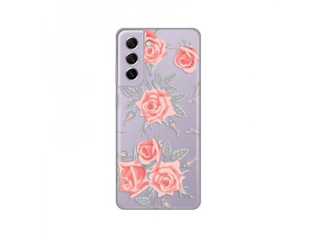 Maskica Silikonska Print Skin za Samsung G990 Galaxy S21 FE Elegant Roses