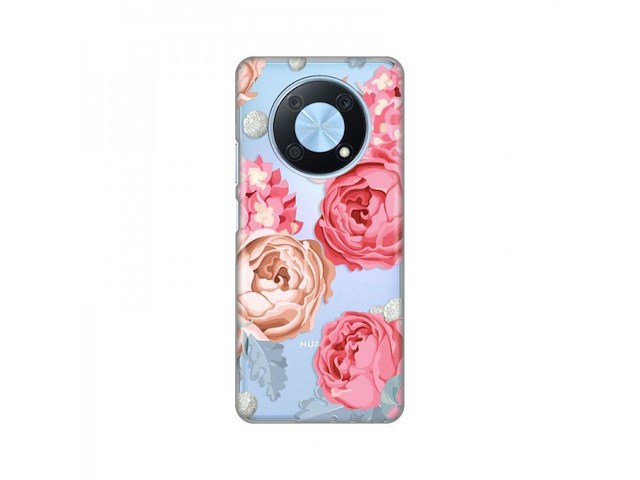 Maskica Silikonska Print Skin za Huawei Nova Y90 Pink Flower