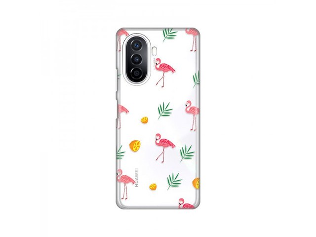 Maskica Silikonska Print Skin za Huawei Nova Y70/Y70 Plus Flamingos