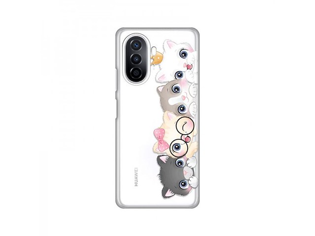 Maskica Silikonska Print Skin za Huawei Nova Y70/Y70 Plus Cats