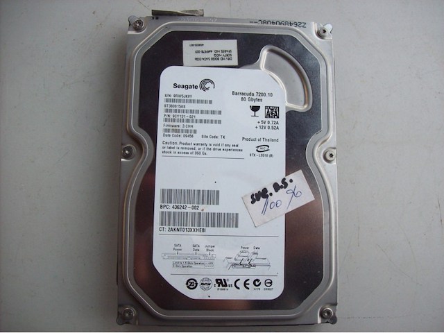 80 Gb Seagate sata II - 3.5 inca ST380815AS(100% sve)