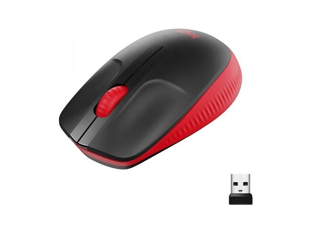 Logitech M190 Full-Size Wireless crveni miš