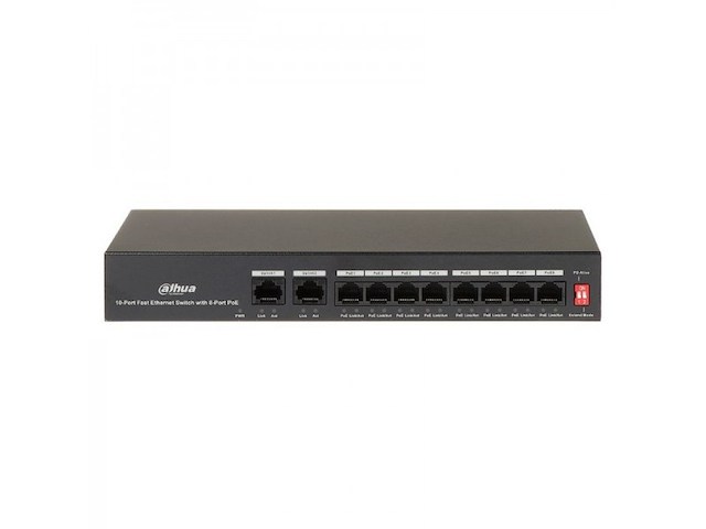 Dahua PFS3010-8ET-65 10-Port Fast Ethernet Switch with 8-Port PoE