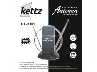 Kettz DT-K101 Sobna TV/FM antena + pojačivač