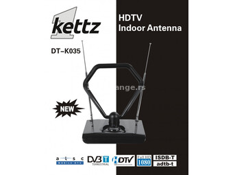 Kettz DT-K035 Sobna TV/FM antena + pojačivač