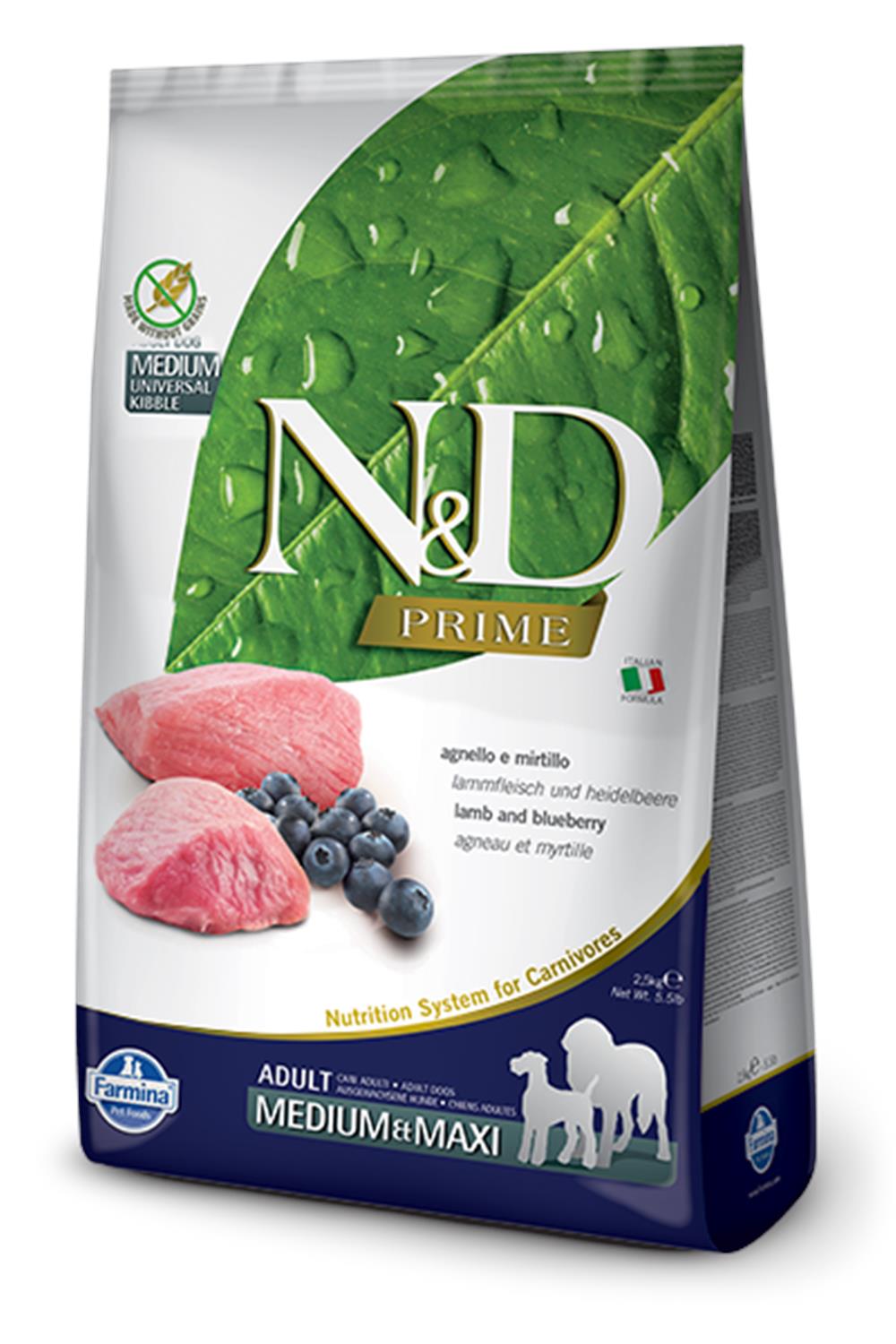 N&D Prime Lamb&Blueberry Medium&Maxi