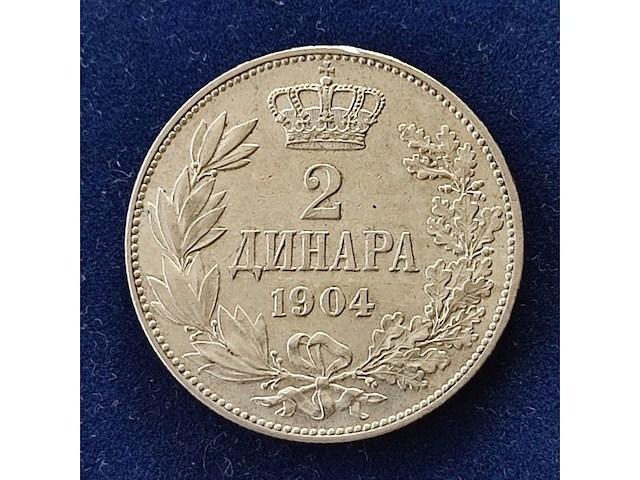 2 DINARA 1904 aUNC