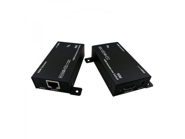 E-green Adapter-Konvertor HDMI extender - RJ 45 cat5e/6, 60m