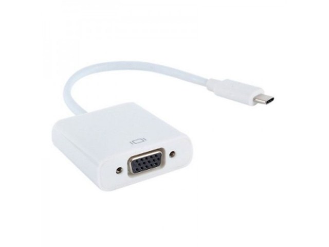 E-green Adapter USB 3.1 tip C (M) - VGA (F) beli