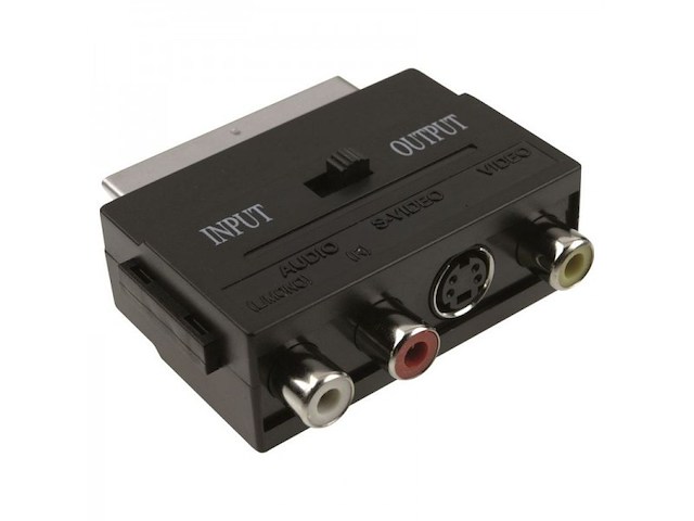 Fast Asia Adapter Scart - 3xRCA + S-Video crni