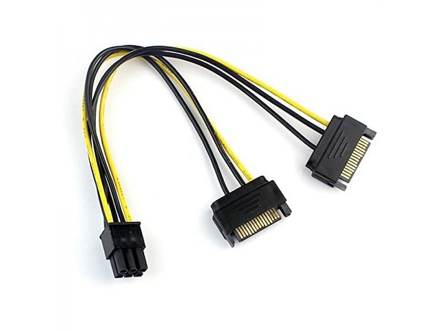 E-green Naponski adapter za PCI-E VGA (6-pin) -2x Sata