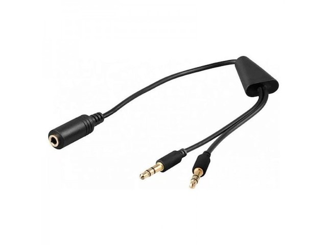 E-green Adapter Audio 3.5mm stereo (F) - 2x 3.5mm stereo (M)
