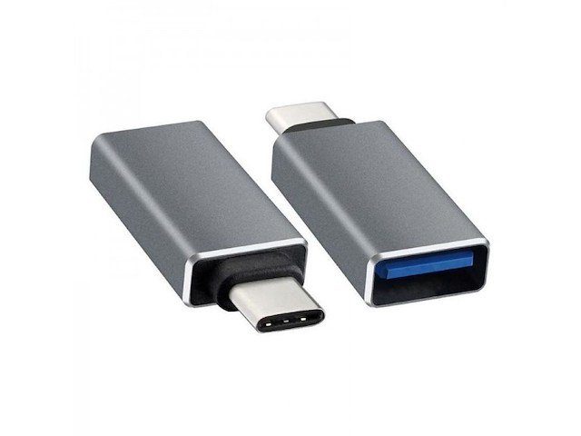 E-green Adapter USB tip C - USB 3.0 M/F crni