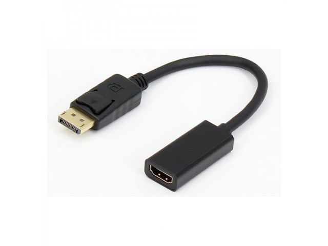 E-green Adapter DisplayPort 1.4(M) - HDMI 2.0(F) kabl 20cm crni
