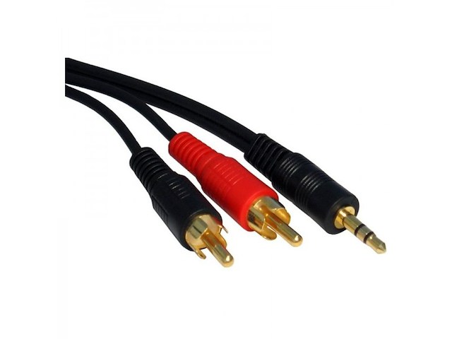 Fast Asia Kabl audio 3.5mm - 2xRCA 3m crni