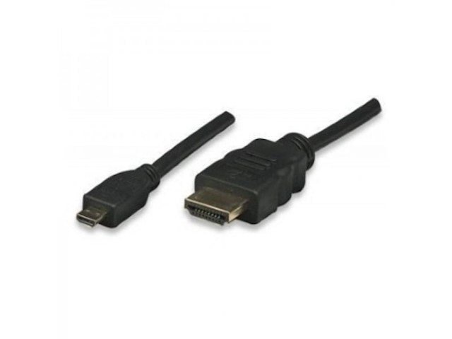 E-green Kabl HDMI (M) - HDMI Mikro-D (M) 1.5m crni