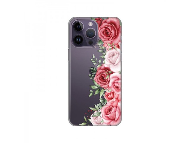 Maskica Silikonska Print Skin za iPhone 14 Pro Max 6.7 Wild Roses