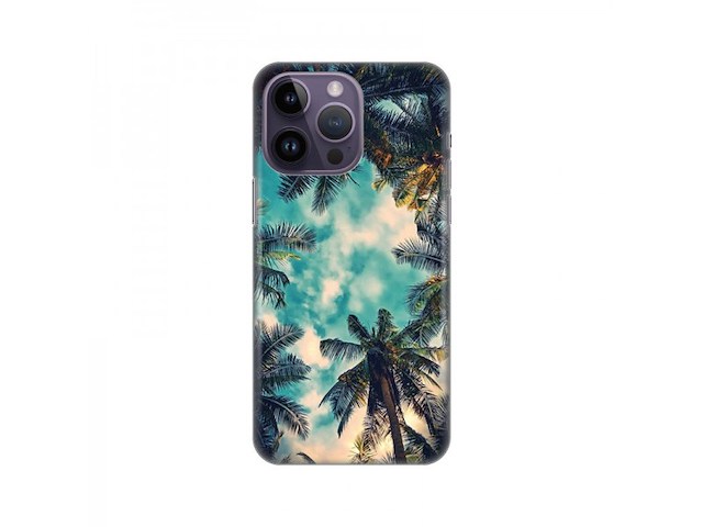 Maskica Silikonska Print Skin za iPhone 14 Pro Max 6.7 Palm tree