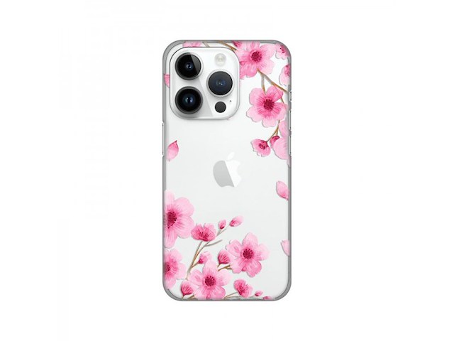 Maskica Silikonska Print Skin za iPhone 14 Pro 6.1 Rose flowers