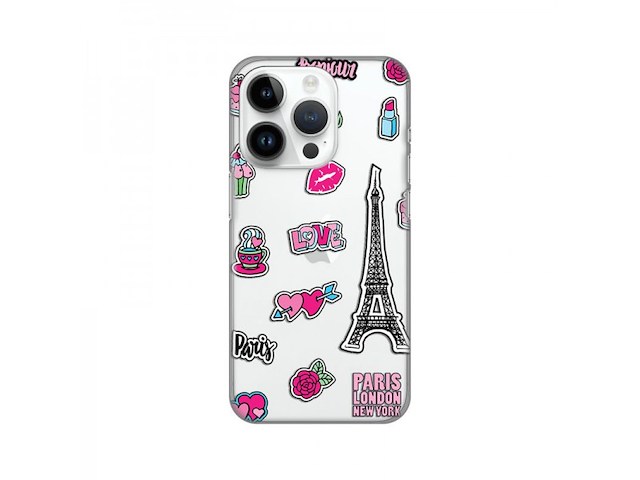 Maskica Silikonska Print Skin za iPhone 14 Pro 6.1 Love Paris