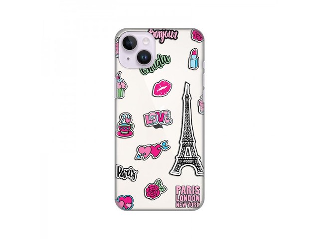 Maskica Silikonska Print Skin za iPhone 14 Plus 6.7 Love Paris