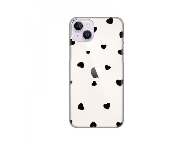 Maskica Silikonska Print Skin za iPhone 14 Plus 6.7 Hearts