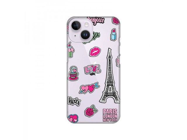 Maskica Silikonska Print Skin za iPhone 14 6.1 Love Paris