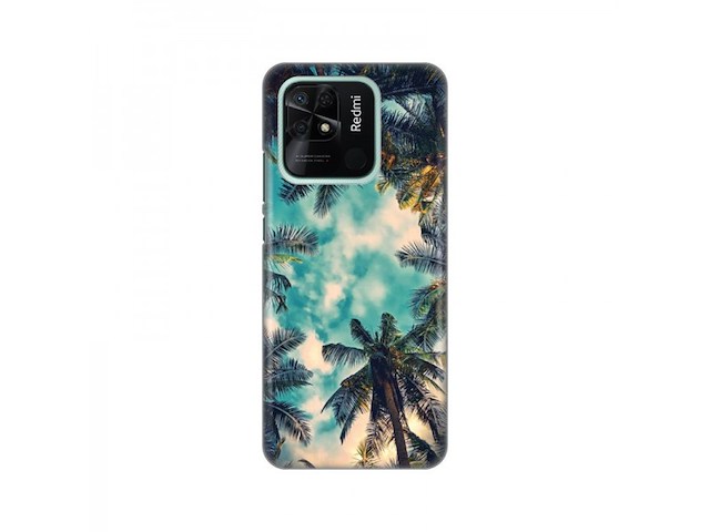 Maskica Silikonska Print Skin za Xiaomi Redmi 10C Palm tree