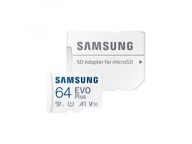 Samsung EVO PLUS MicroSD Card 64GB class 10 + Adapter MB-MC64KA